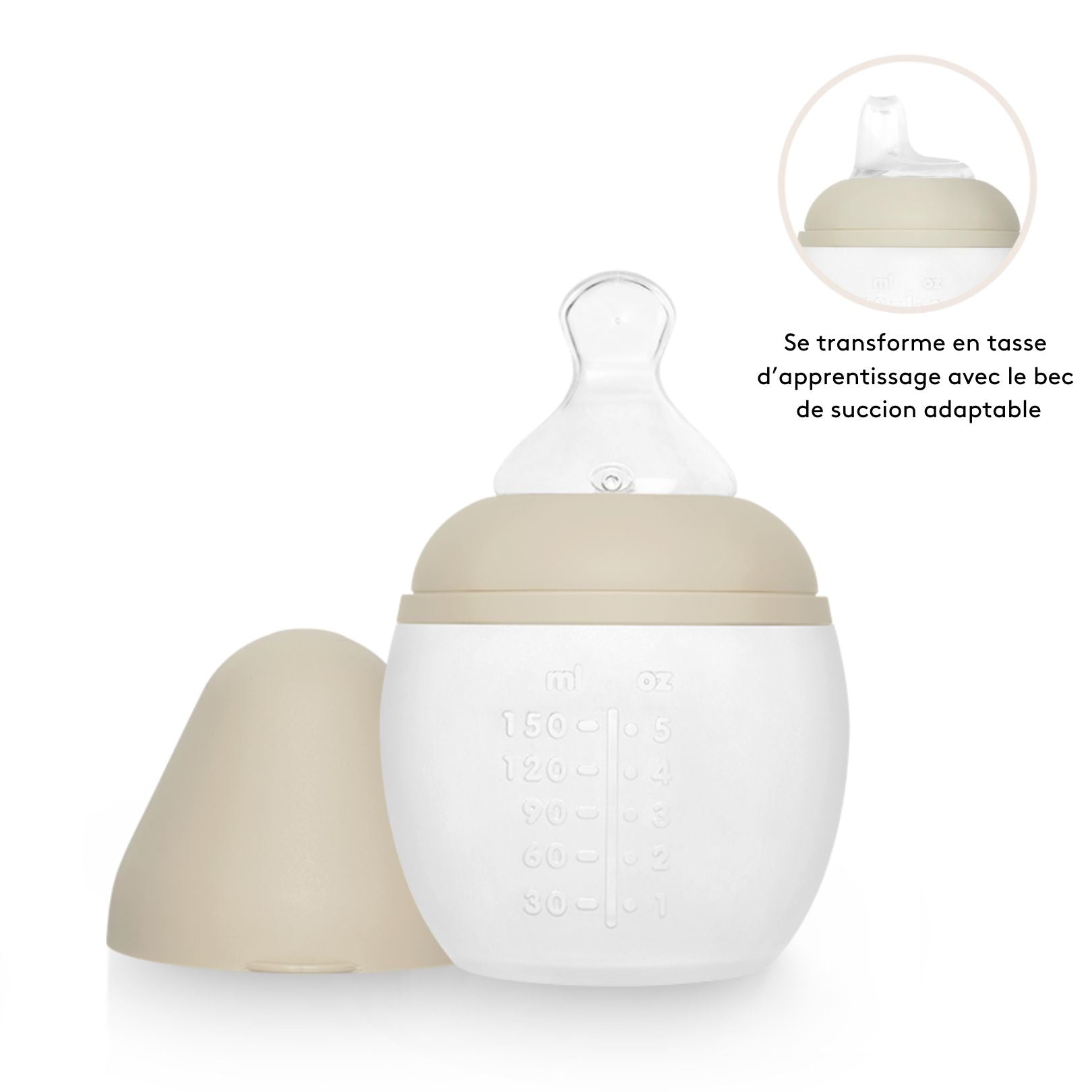 Biberon naissance et allaitement Élhée - Sand 150 ml